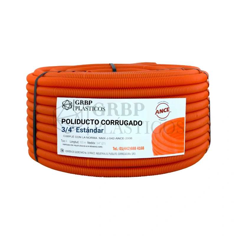 Poliducto Corrugado de Alta Calidad y Resistencia | GRBP Plásticos